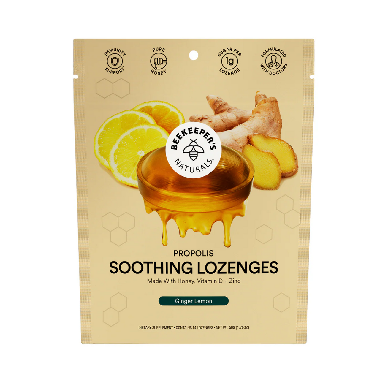Beekeeper's Naturals Propolis Lozenges Lemon Ginger – The Organic ...