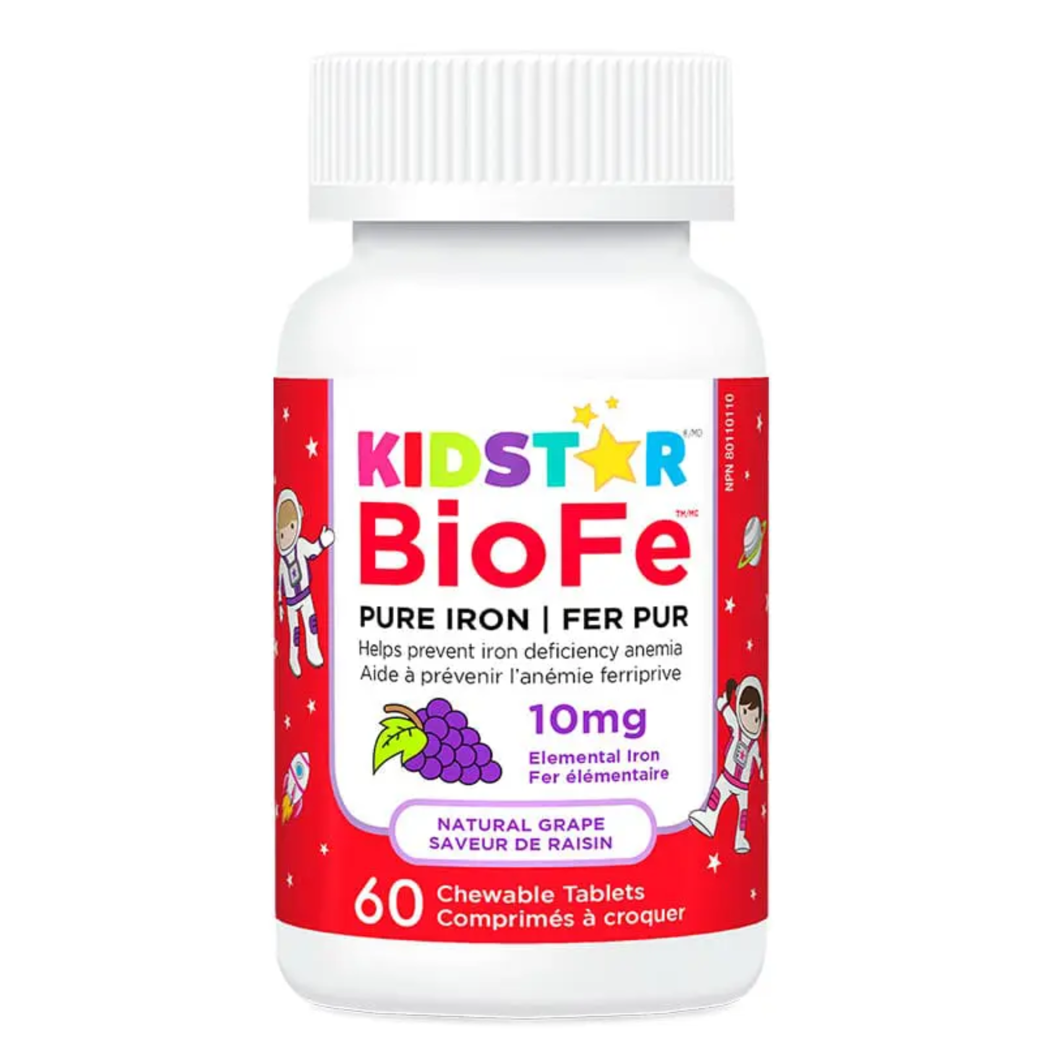 KidStar BioFe Pure Iron Chewable Tablets Grape – The Organic ...