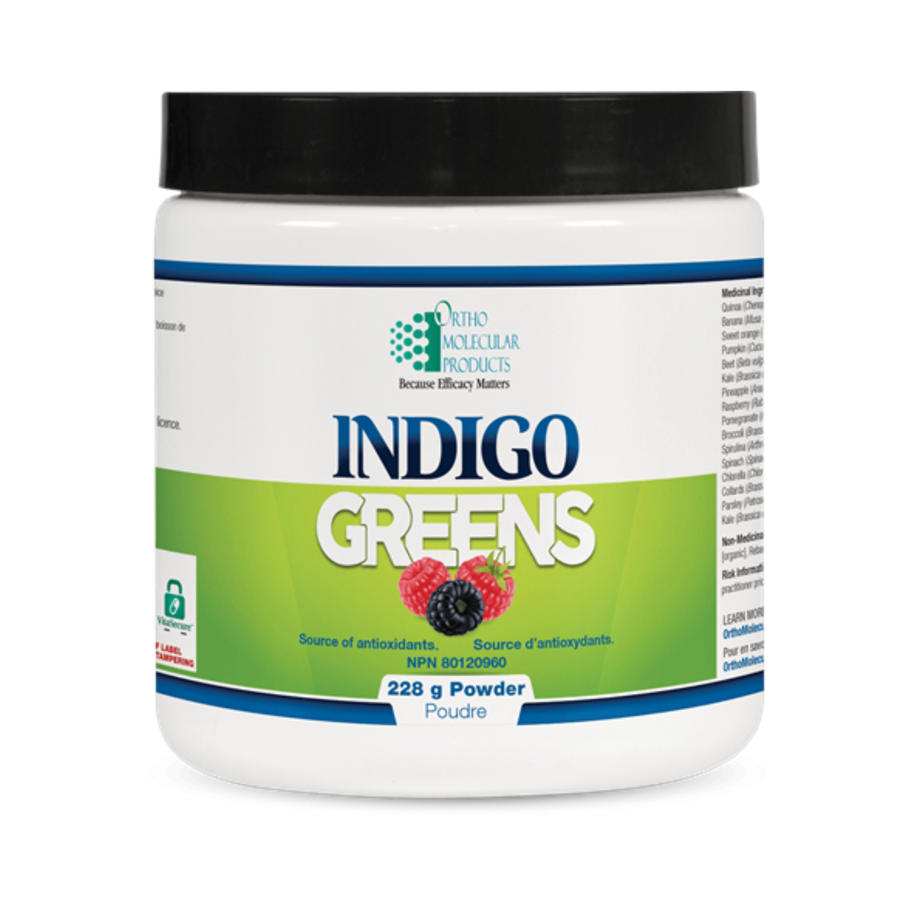 Ortho Molecular Products Indigo Greens Powder Professional Daily Greens ...